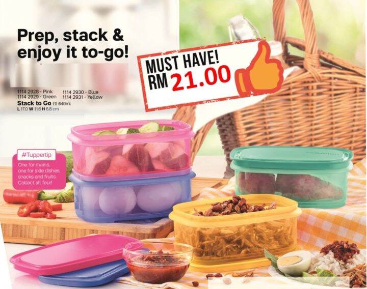 Tupperware Stack to GO 640ml | Lazada