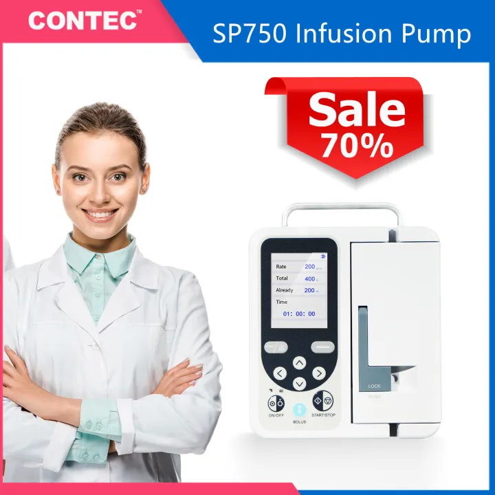 CONTEC SP750 volumetric Infusion Pump IV Standard Fluid with Alarm 3.5" TFT LCD Chargeable ...