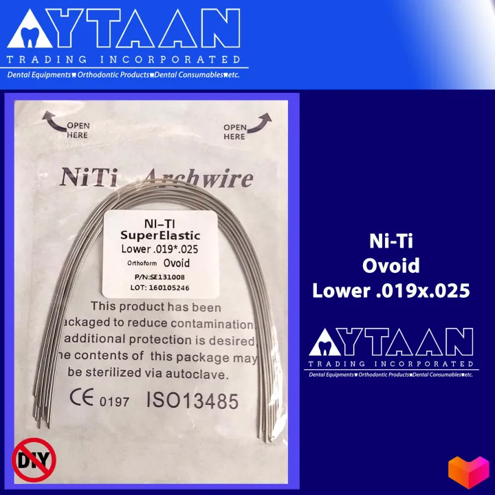 Aytaan NiTi .019x.025 Lower One Pack (10 PCS) | Lazada PH