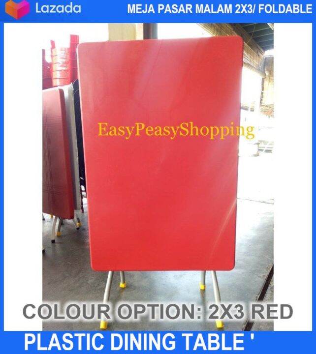 Meja Pasar Malam 2x3/ Foldable Plastic Dining Table 2 ' X 3 Meja Lipat ...
