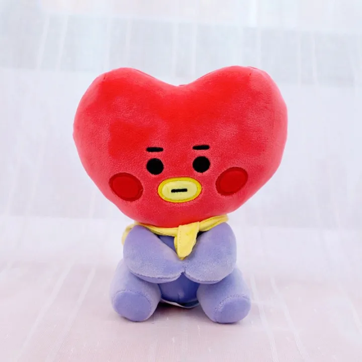 KPOP BTS BT21 Seated Doll 20cm Baby Plush Toy Keychain TATA COOKY CHIMMY KOYA SHOOKY MANG RJoiL ...