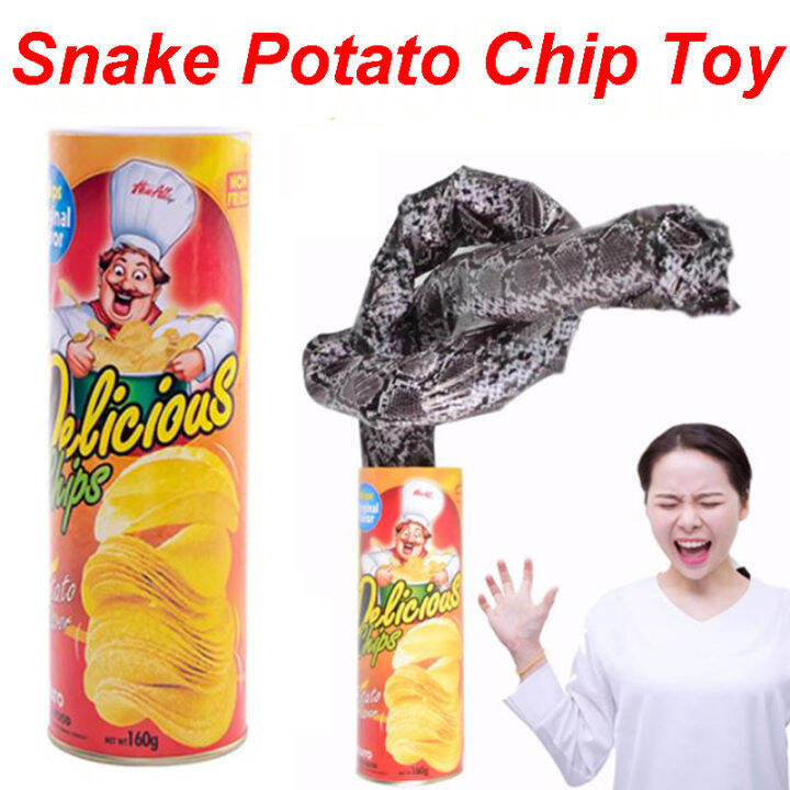 Snake potato chip that bounces whole person, catchy toy with pranks ...