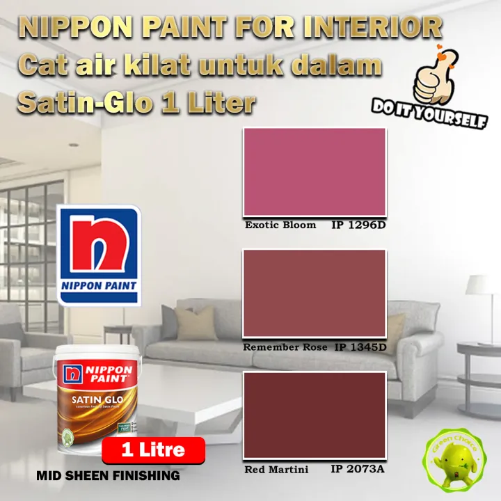 Nippon Paint Paint for Interior Satin-Glo 1 & 5 Litre Exotic Bloom ...