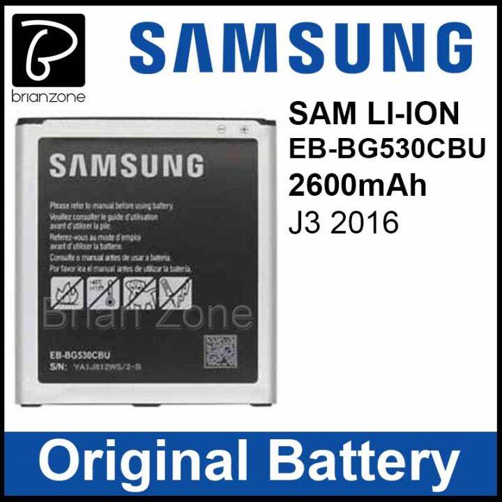 Original Samsung Galaxy J3 2016 G530 EB-BG530CBU 2600mAh Battery | Lazada