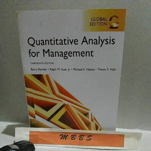 Quantitative Analysis for Management thirteen edition.Barry Render | Lazada PH