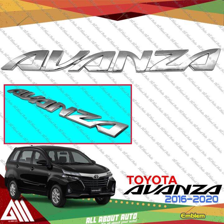 Toyota Avanza 2016-2020 AVANZA Word Emblem (Chrome) | Lazada PH