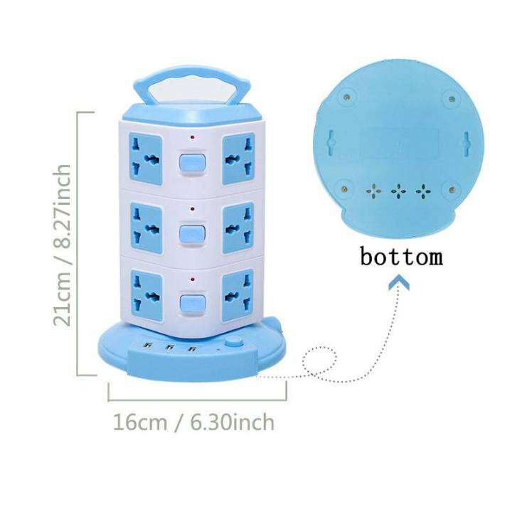 EAST GATE Tower Extension with Usb Multifunctional Vertical Socket Multi-Function Socket Multi ...