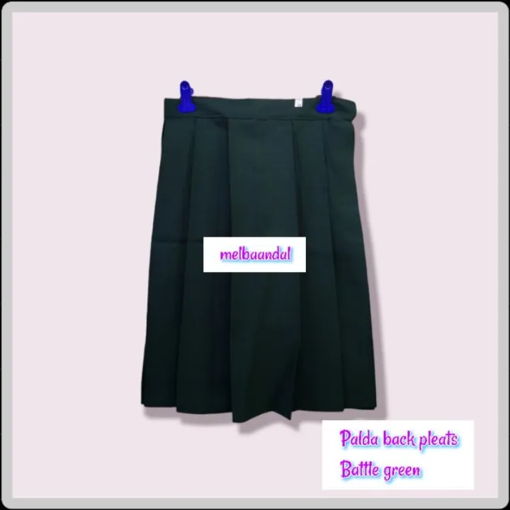 Palda back pleats School Uniform Battle Green | Lazada PH