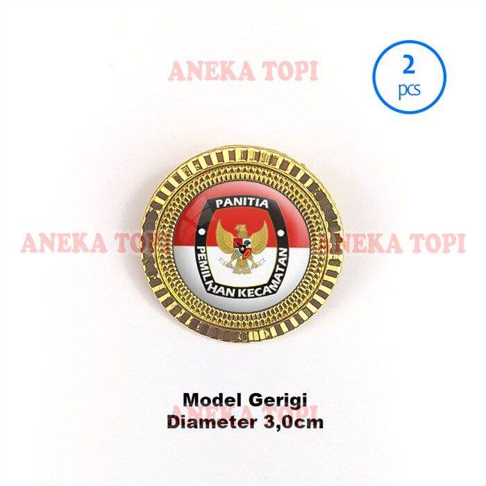 Pin PPK KPU Wing Bros Logo Panitia Pemilihan Kecamatan Model Gerigi ...