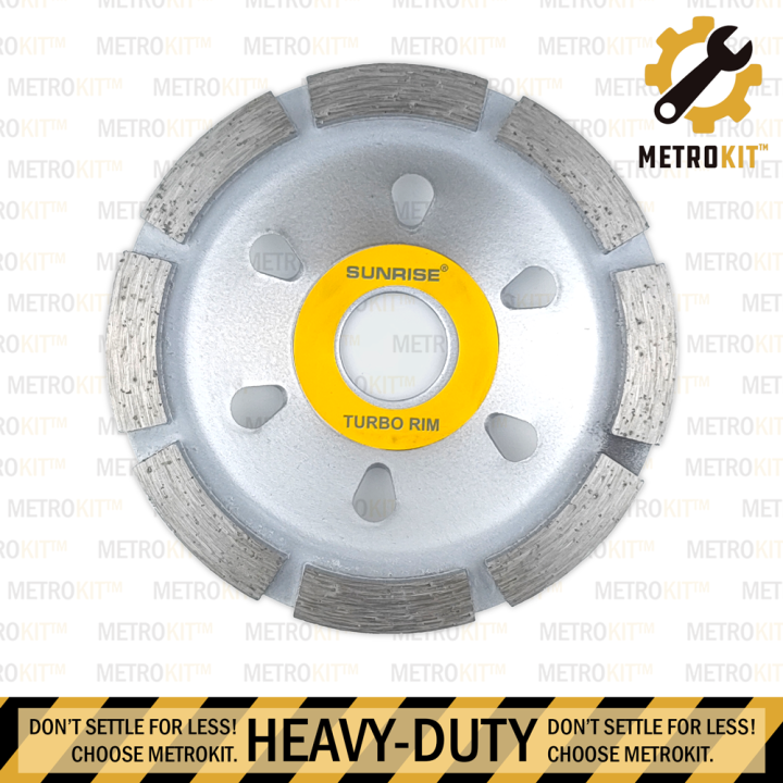Sunrise S2013 Diamond Cup Grinding Disc 4 for Tiles & Concrete - Turbo ...