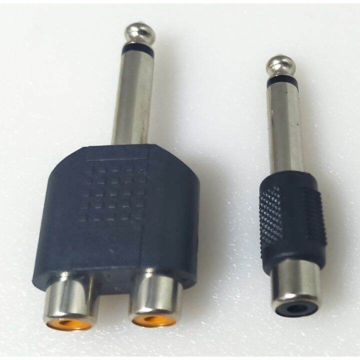 PL-55 to 2 RCA Female and PL-55 to 1 RCA Female Mono Audio Adapter ...