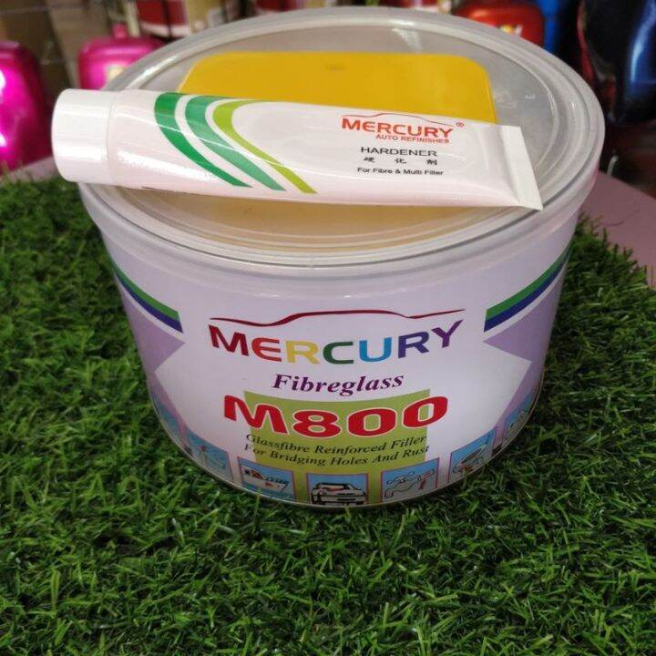 MERCURY M800 FIBREGLASS WITH HARDENER (1.25KG) / FIBRE COMPOUND / CAR ...