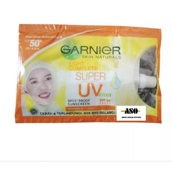 Garnier Super UV spot proof Sunscreen SPF 50/PA+++ Sachet 7ml | Lazada ...