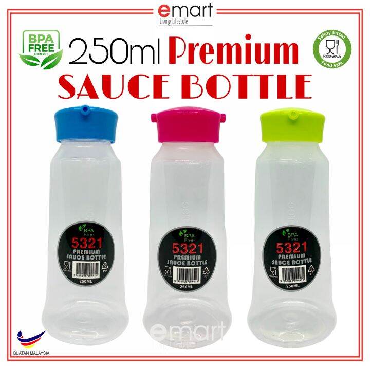 250ml Sauce Bottle/ Botol Sos Kicap/ Sauce Container/ Botol Sos/ Botol ...