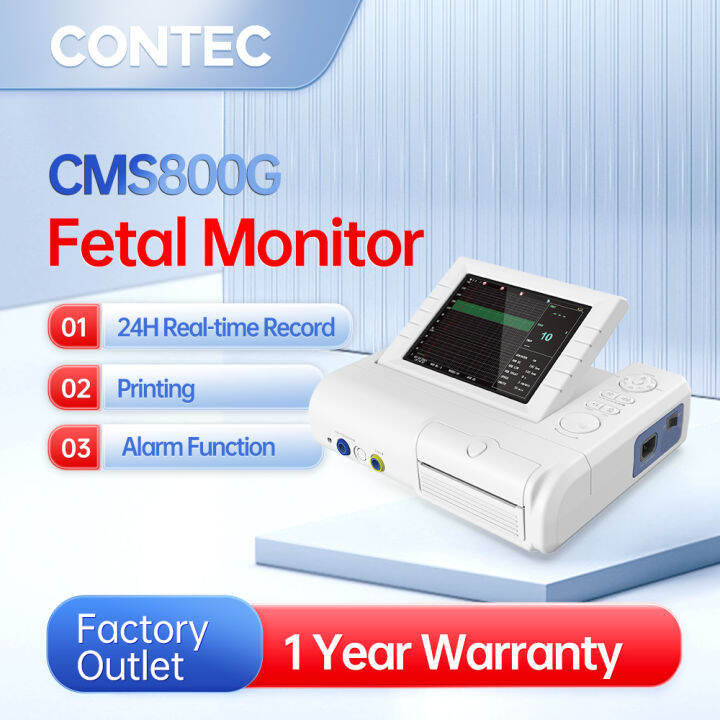 CONTEC CMS800G Fetal Monitor real-time acquire FHR,TOCO,FMOV color LCD ...
