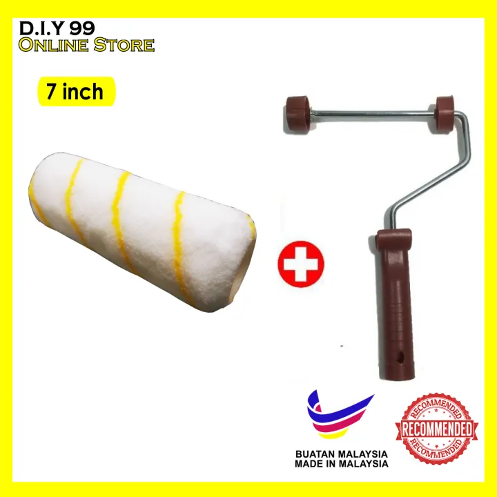 7 inch Premium Paint Roller Refill with Handle / Penggelek Cat | Lazada