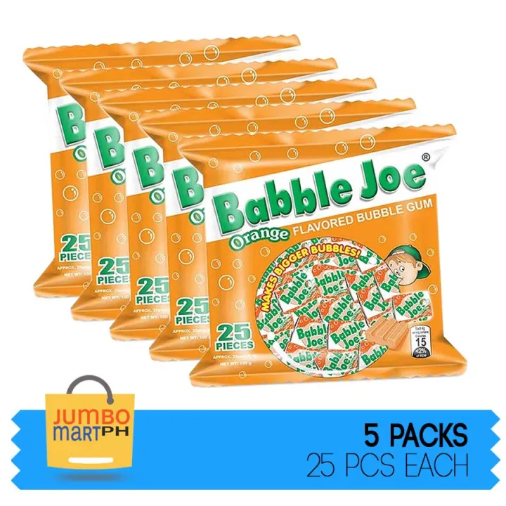 BABBLE JOE BUBBLE GUM ORANGE 25 PCS. / SET OF 5 | Lazada PH