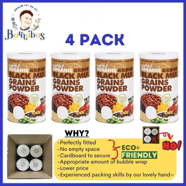 Earth Organic Black Multi Grains Powder 500g x 4 - Value 4 Pack | Lazada