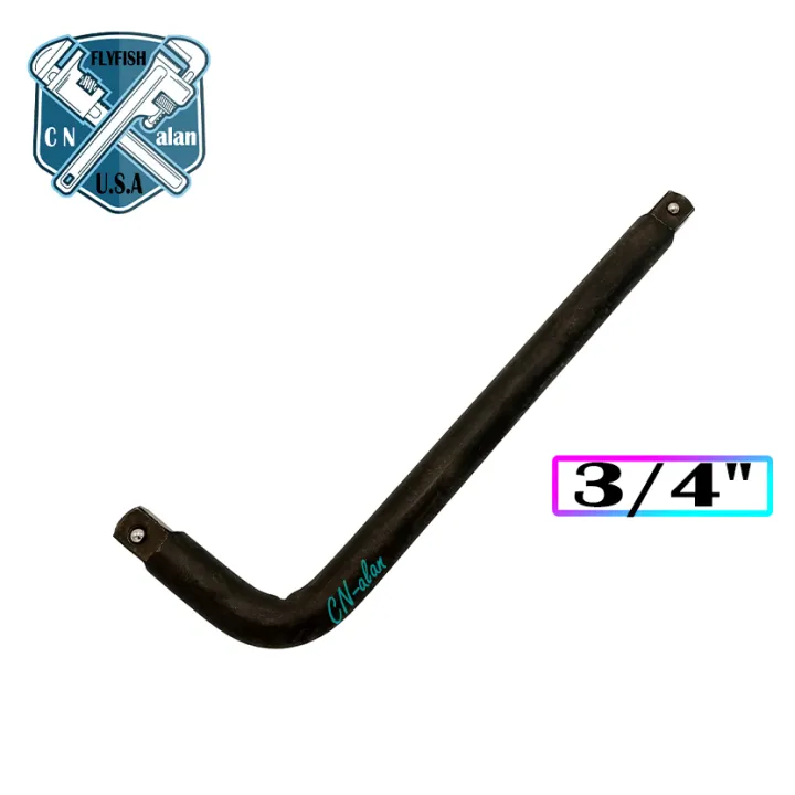 Heavy Duty 3/4" L Type Black Curved Extended Wrench Power Handle ...