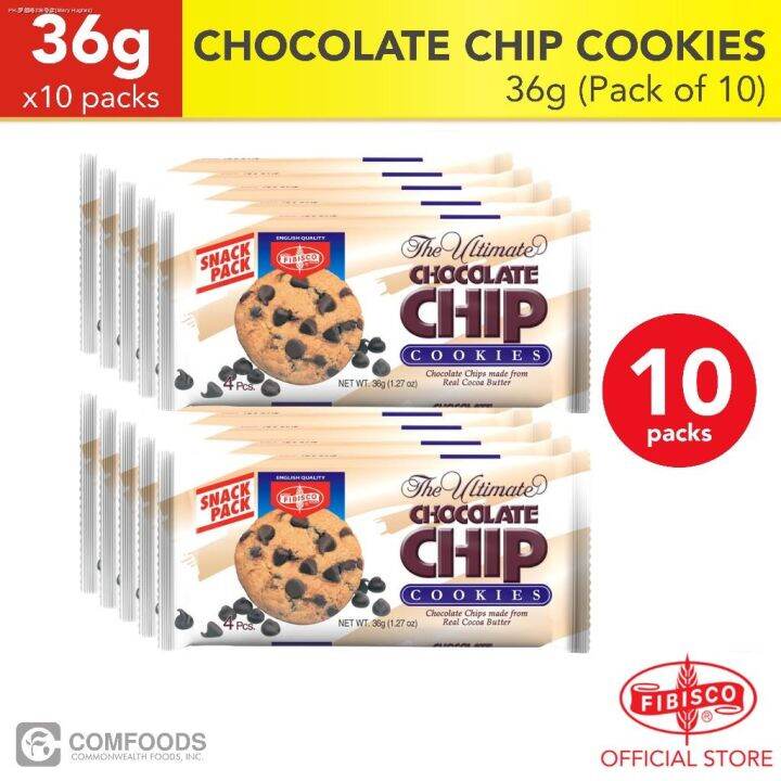 FIBISCO Chocolate Chip Cookies Snack Pack 36g ♦ | Lazada PH