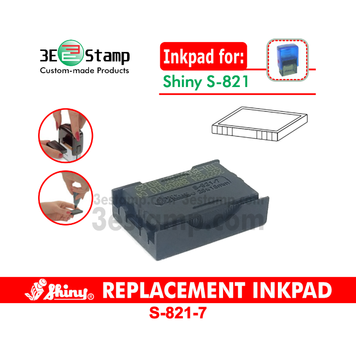 S-821-7 Shiny Replacement Ink Pad for Shiny 821 / S821 / S-821 Self inking Stamp | Lazada PH