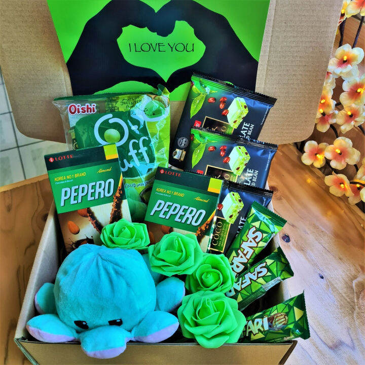 Green Giftset Treats in a Box Monthsary Anniversary Gift Lovers Coco ...