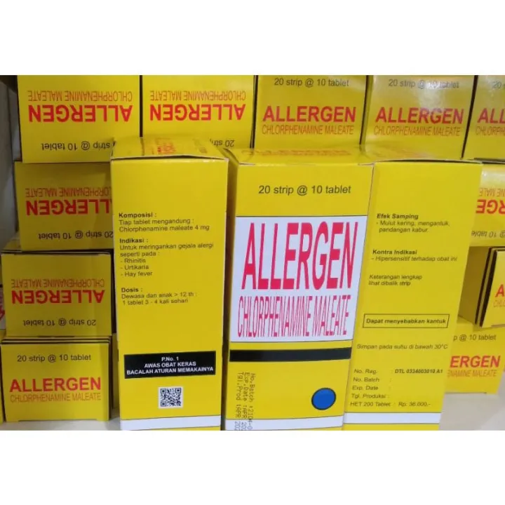 allergen 10 tablet untuk gatal gatal alergi dermatitis rhinitis ...