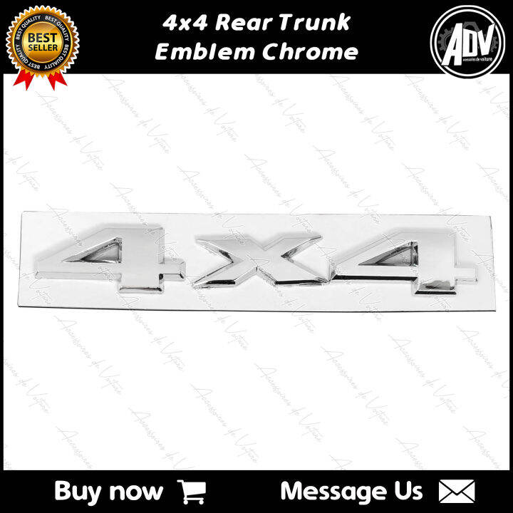 4x4 Rear Trunk Emblem / Side Emblem Badge (Chrome) | Lazada PH