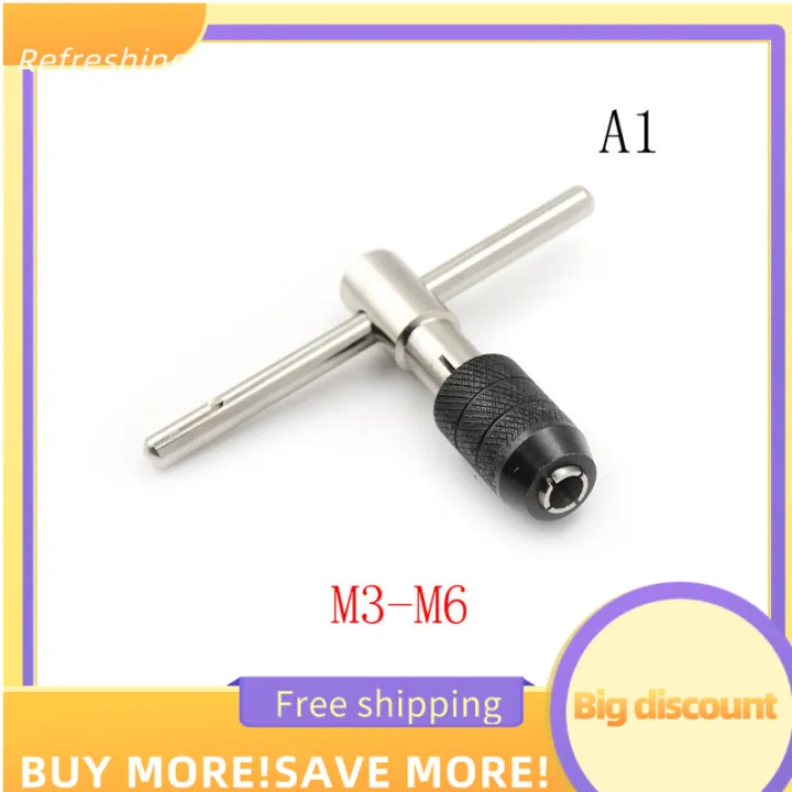 Refreshing Adjustable Ratcheting T-Handle Tap Wrench M3-M6/M5-M8/M6-M12 Reamer Hand Tool | Lazada PH