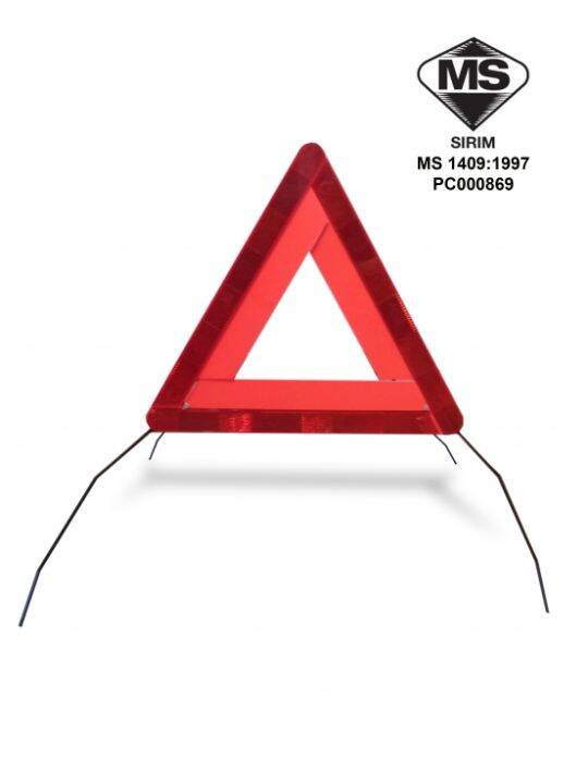 Advance Warning Triangle for Passenger Cars SIRIM Standard MS1409:1997 ...