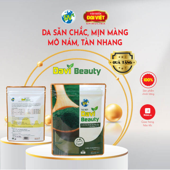 Tảo xoắn Đại Việt Davi Beauty Tảo bột Spirulina Giúp cân bằng dinh ...