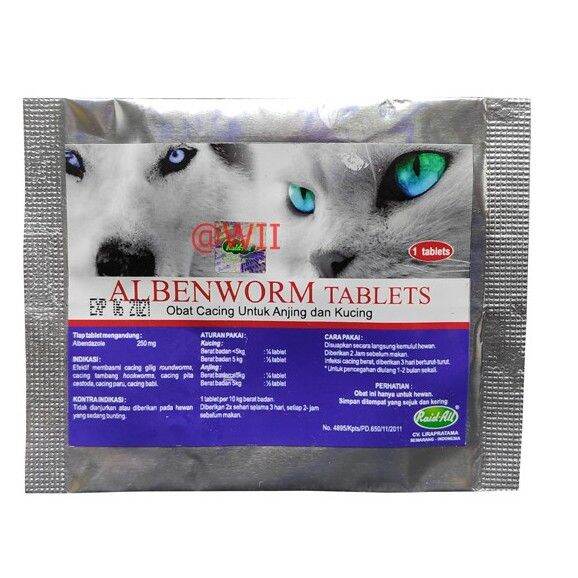 ALBENWORM TABLET Obat Cacing Kucing Anjing | Lazada Indonesia ALBENWORM TABLET Obat Cacing Kucing Anjing | Lazada Indonesia