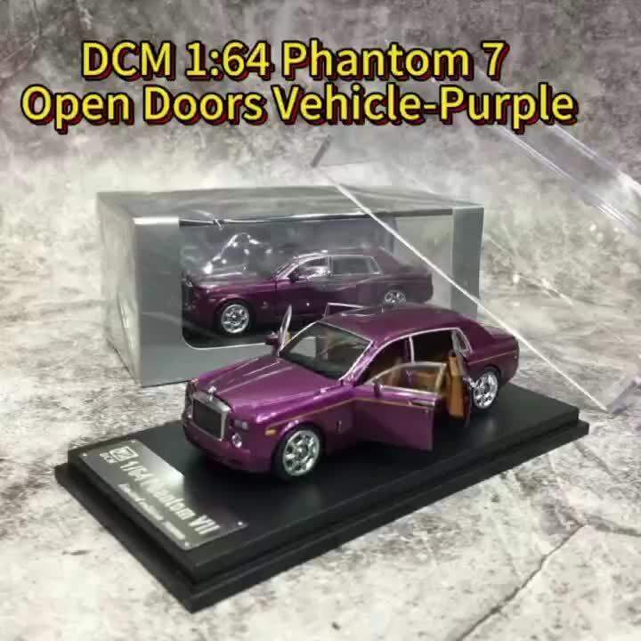DCM 1:64 Model Car Phantom 7 Alloy Die-Cast Open Doors Vehicle-Purple ...