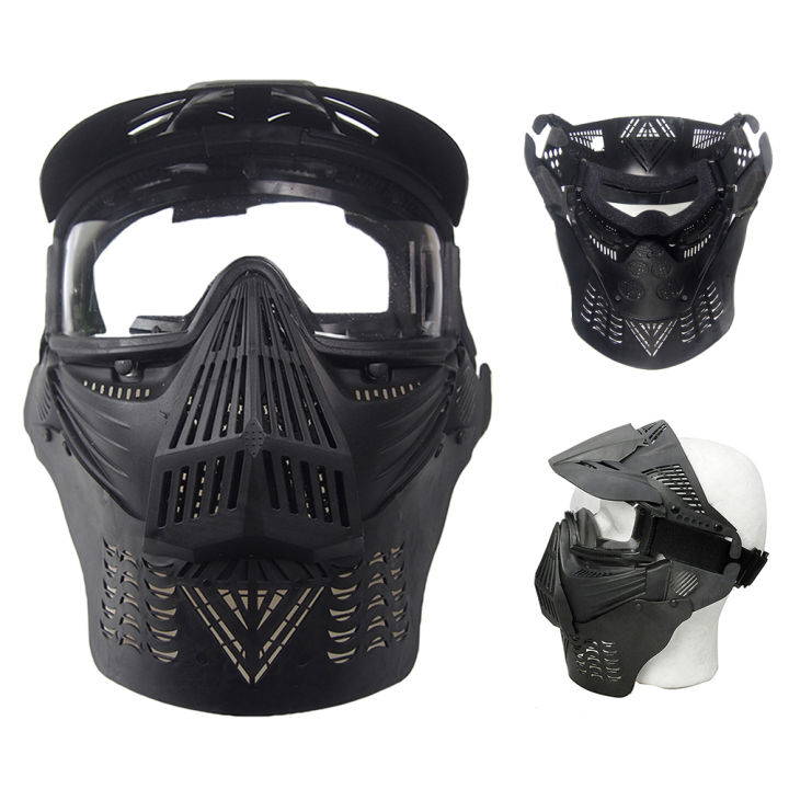Tactical Paintball Full Face Mask Outdoor Field Hunting Combat ...