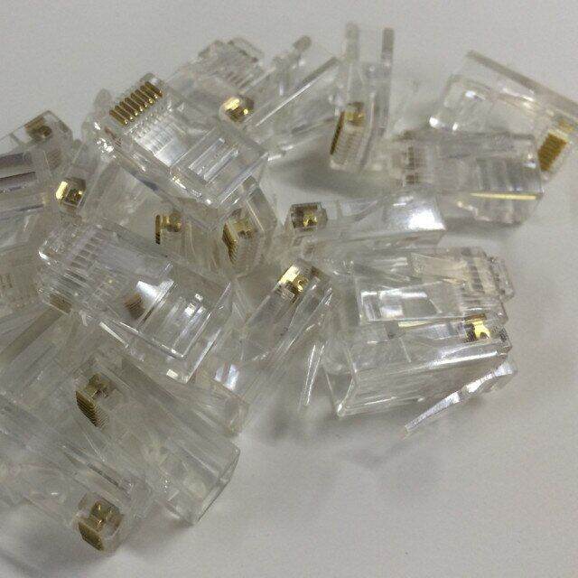 20pcs Cat5 Cat5e Network Connector Rj45 Metal Cable Modular Plug ...