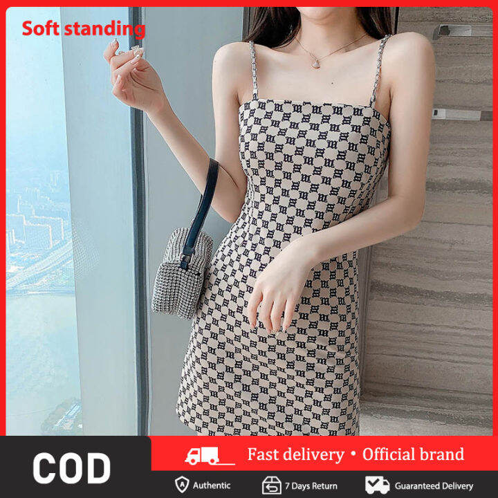 【COD】 Summer French Slim Design Sense Of Minority Wear Beach Skirt Sexy Suspender Dress | Lazada PH