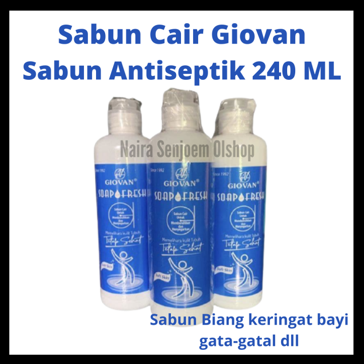 Sabun Cair Giovan Antiseptik/Biang Keringat Bayi/Soap Fresh Bayi Dewasa ...