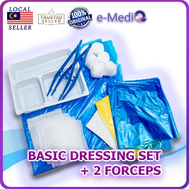 Basic Dressing Suture Set [HOSPITECH] with 2 forceps Wound Cleaning First Aid | Lazada