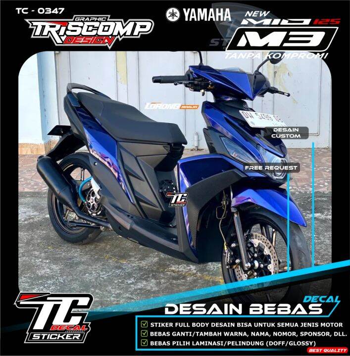 Decal Sticker Mio 125 / Decal Mio M3 / Sticker Decal Mio Z / Mio SOUL ...