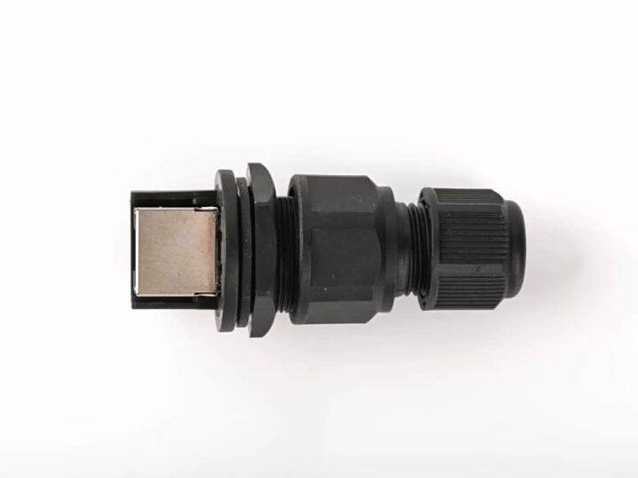 180° Waterproof RJ45 Connector CAT5e CAT6a 100 Gigabit IP67 Outdoor ...