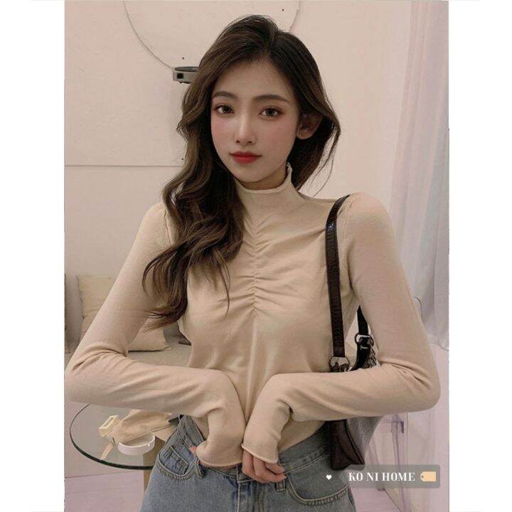 Knit female han edition joker cultivate one's morality show thin fold ...