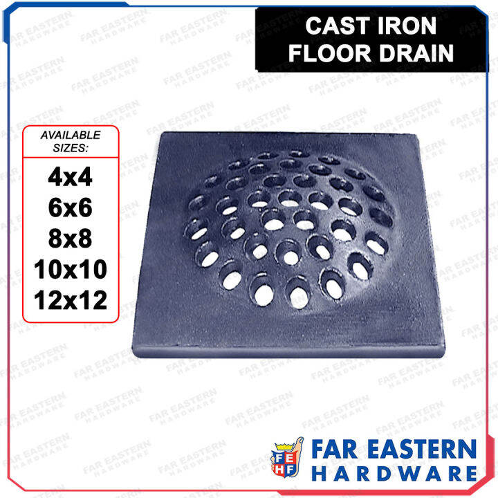 SUPERCAST Cast Iron Floor Drain Strainer 4x4 6x6 8x8 10x10 12x12 ...
