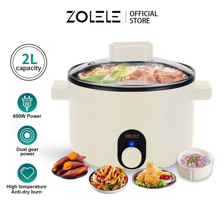 ZOLELE ZC002 2L Rice Cooker Multifunctional Electric Cooker Multi Cooker White | Lazada PH