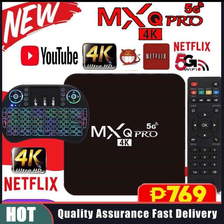MXQ Pro 5G 4K 8 128G Android Ultra HD TV Box I8 Mini Keyboard 2.4GHz | Lazada PH