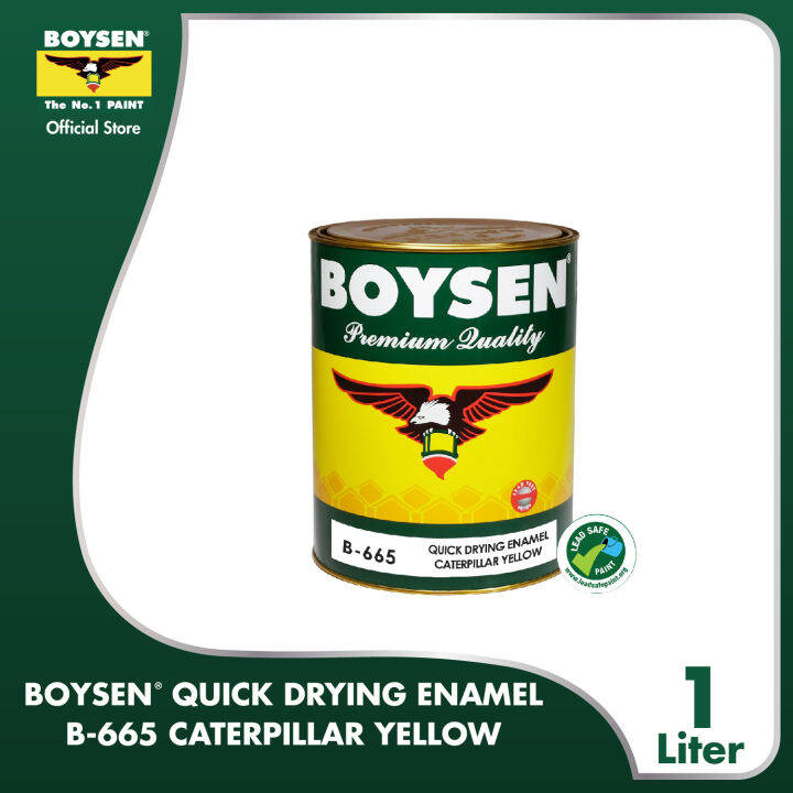BOYSEN Quick Drying Enamel Caterpillar Yellow B665-1L | Lazada PH