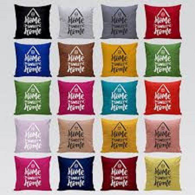 SARUNG BANTAL Sofa Kata Kata Home Sweet Home UKURAN 40x40 | Lazada ...