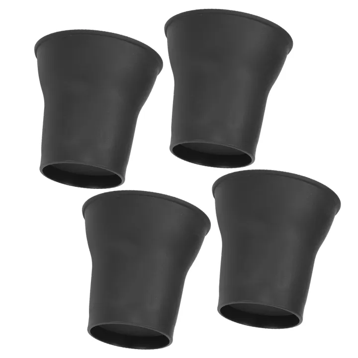 4Pcs Furniture Risers 6นิ้ว Horn Shaped Black Plastic Heavy Duty Riser ...