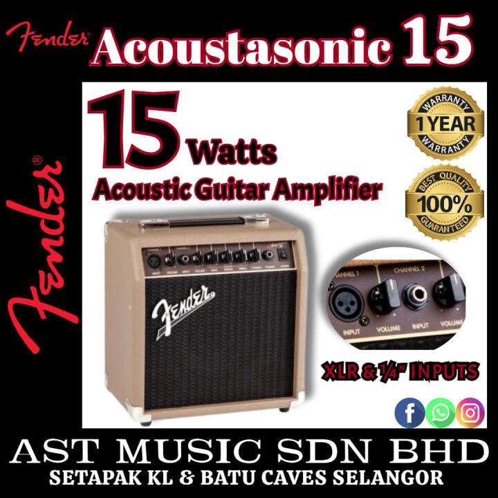 Fender Acoustasonic 15 Acoustic Guitar Amplifier | Lazada