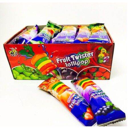 Fruit Flavor Twister Lollipop 24's | Lazada
