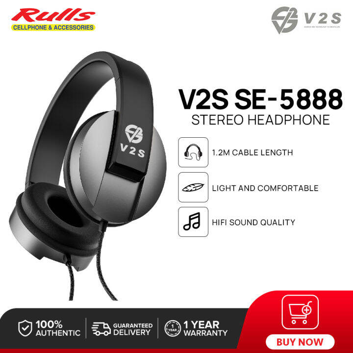 V2S SE-5888 Stereo Headphone | Stereo Sound | 1.2m Cable Length | 3.5mm ...